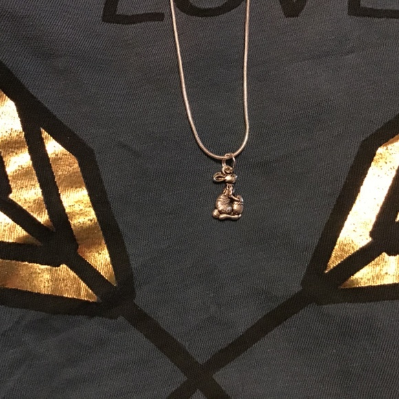 925 silver | Jewelry | Easter Bunny Silver 925 Snake Chain Necklace New ...